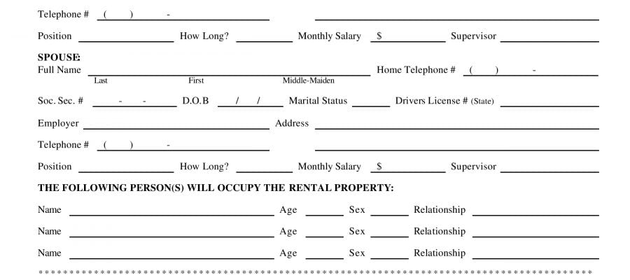 Maryland Rental Application Form Template | PDF | WORD | Download